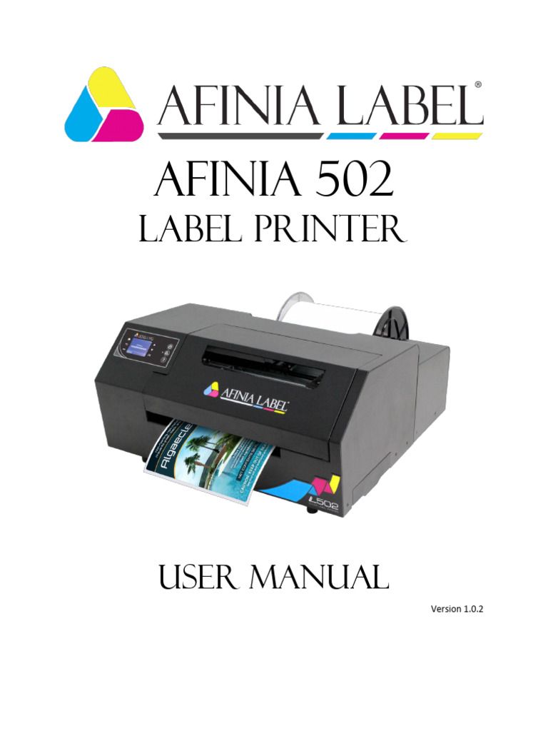 Afinia 502 User Manual - V - 1 - 0 - 2 | PDF | Printer (Computing) | Ip Address
