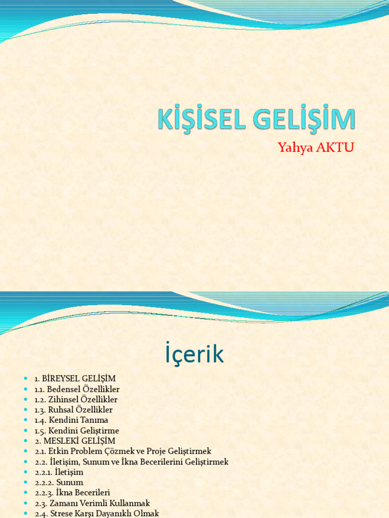 Kisisel Gelisim Dersi Siirt 201925183925944 | PDF