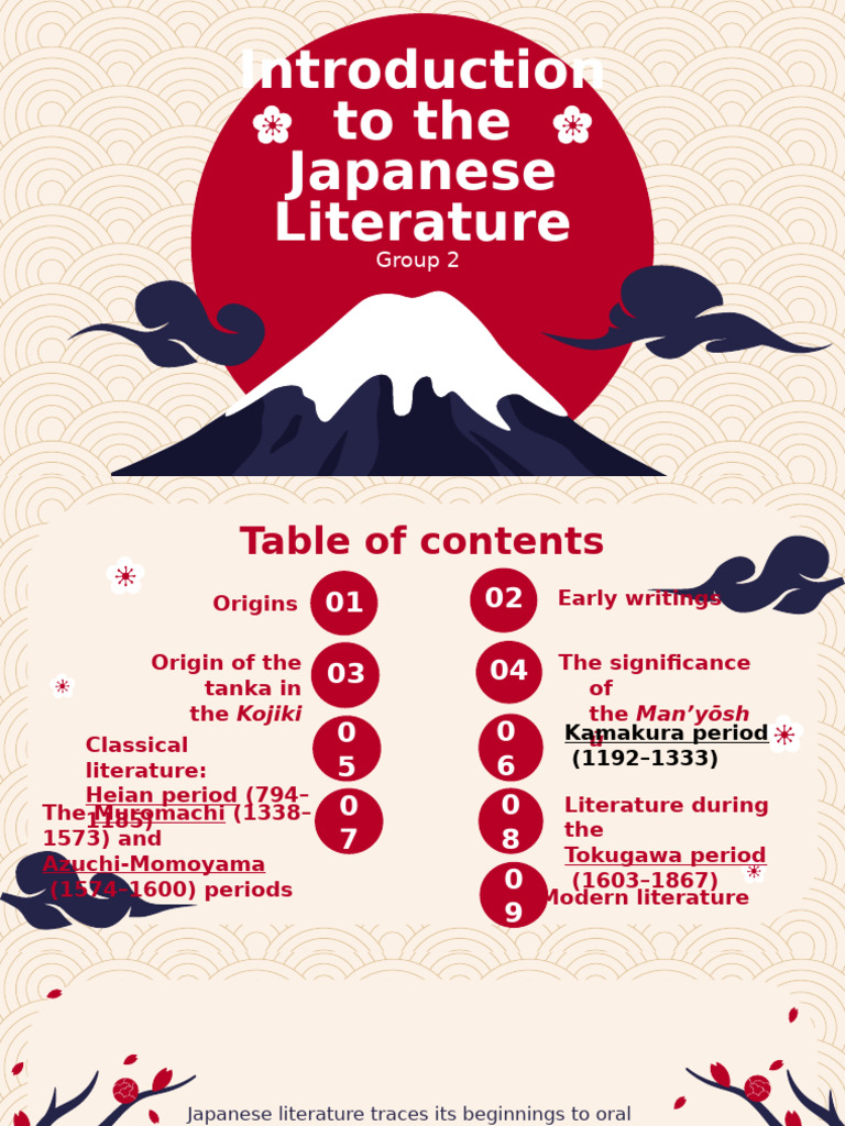 Japanese Literature Group 2 | PDF | Poetry | Japanese Poetry