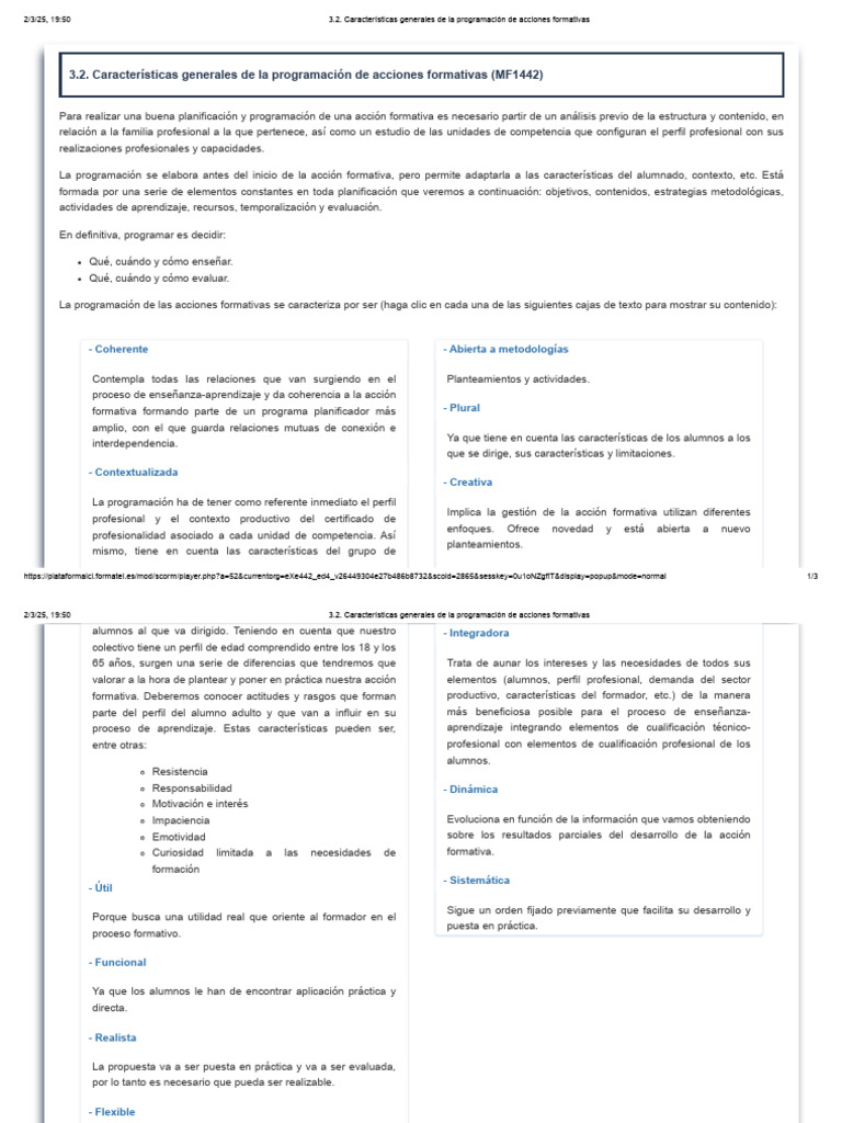Características Generales de La Programacón de Acciones Formaticvas ...