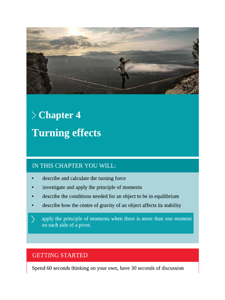 Turning Effect Moment | PDF
