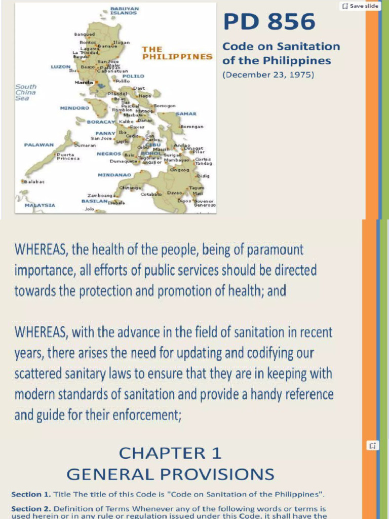 PD 856 Code On Sanitation of The Philippines | PDF
