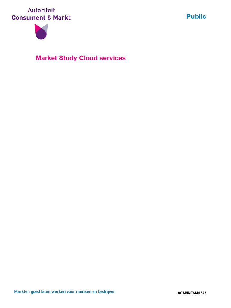Public Market Study Cloud Services - Netherland | PDF | Cloud Computing | Software As A Service