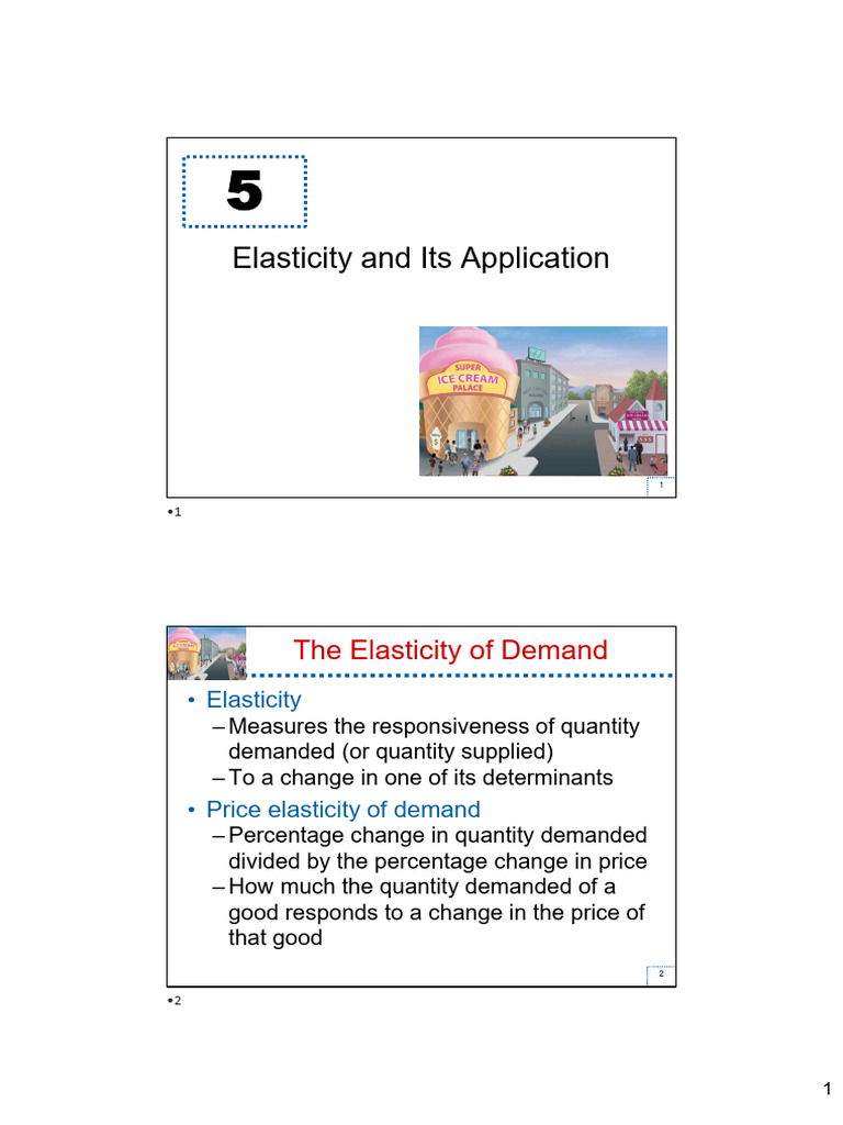 A05 - Elasticity and Its Application | PDF | Elasticity (Economics ...