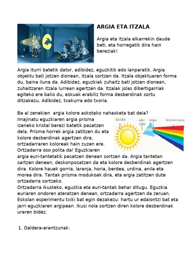 Argia Eta Itzala | PDF