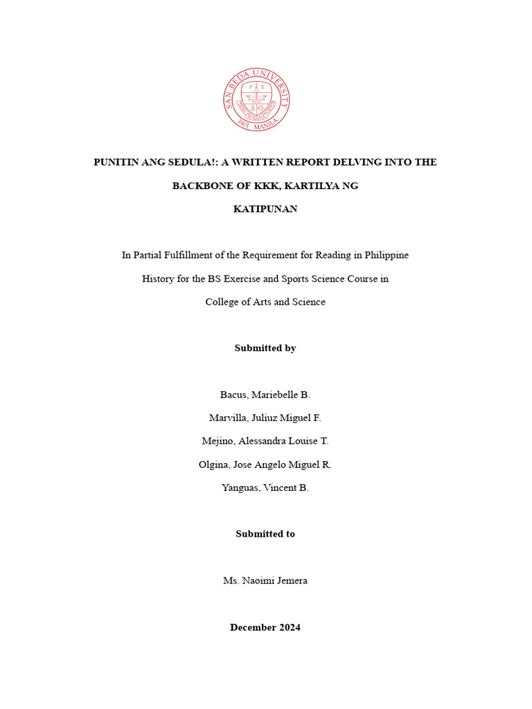 Kartilya NG Katipunan - ASM1 | PDF