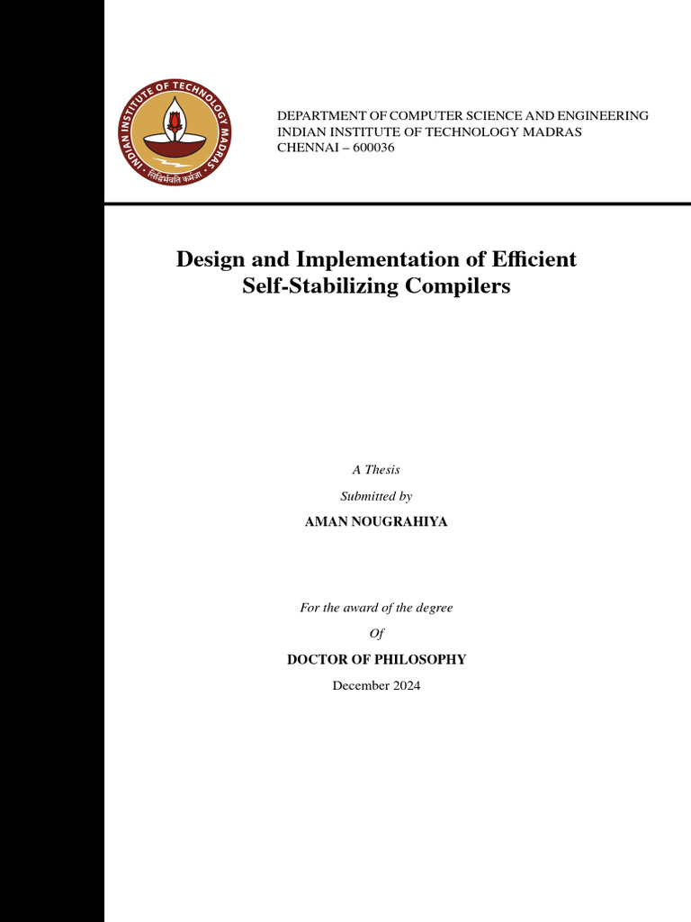 cs12d023 Thesis | PDF | Compiler | Software Engineering