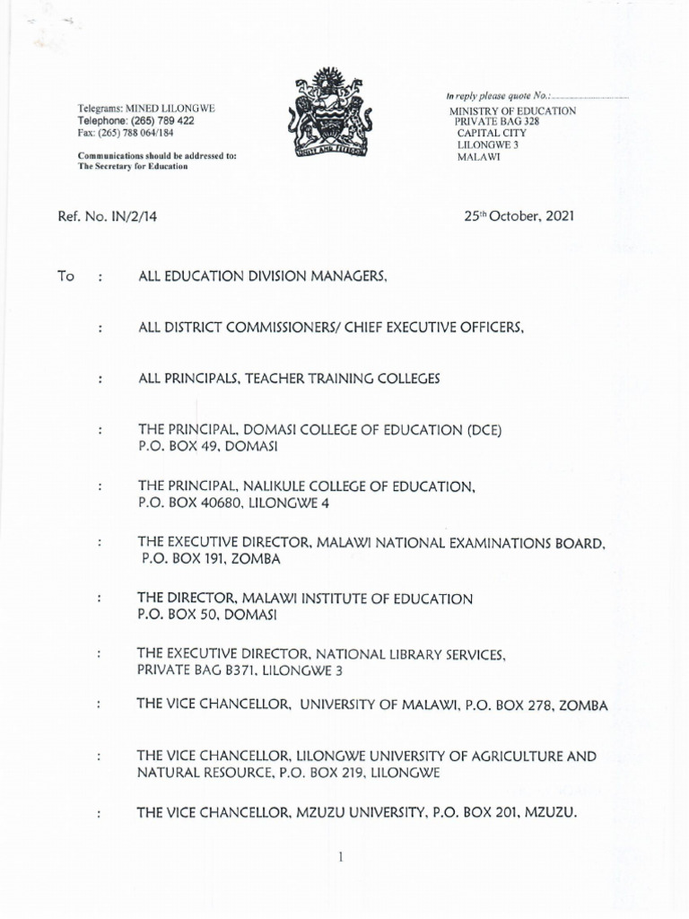 2022 Academic Calendar Circular | PDF