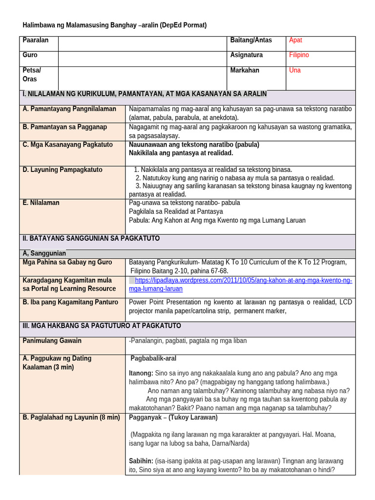 DLP Pantasya at Realidad | PDF