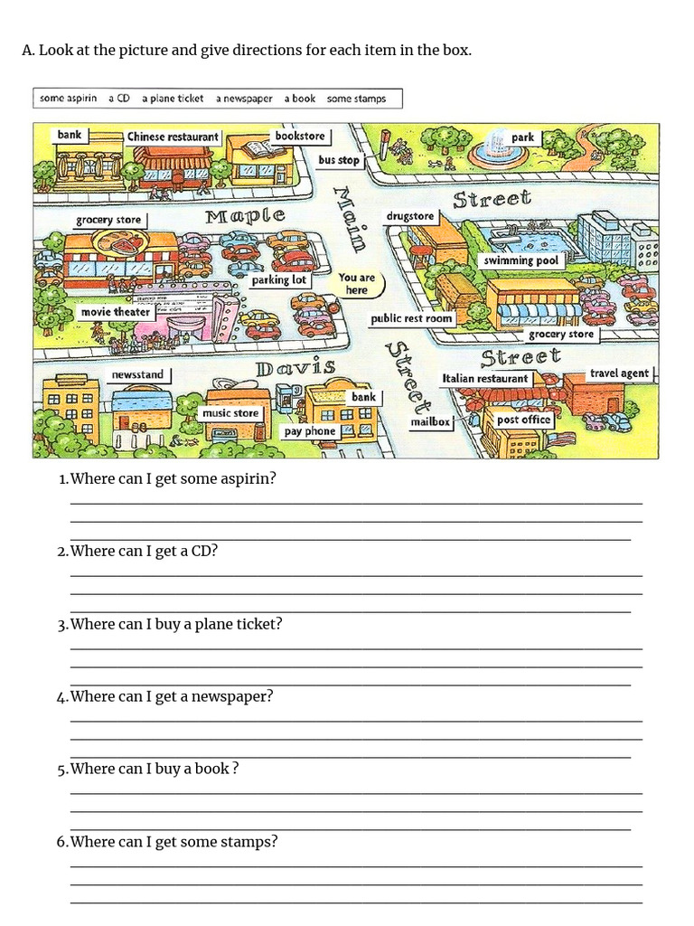 Giving Directions Writing | PDF