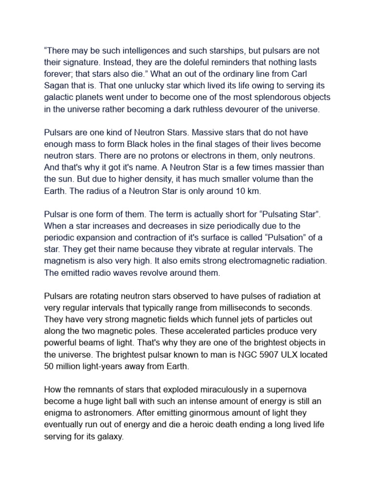 Pulsar | PDF