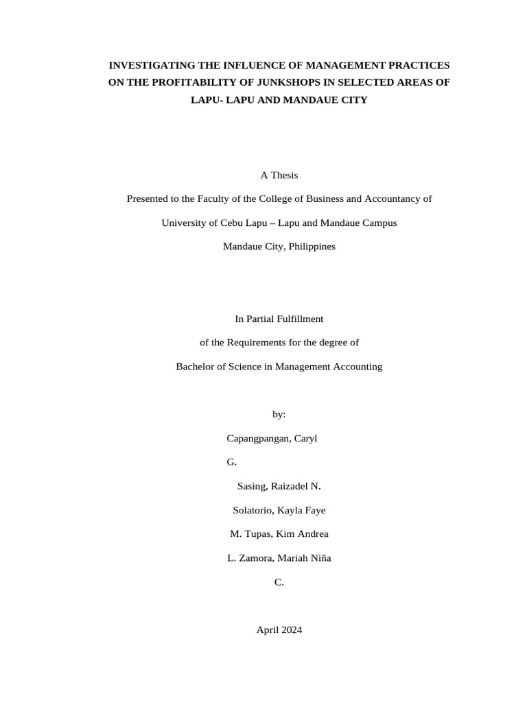 Manuscript Proposal Final Edited | PDF | Survey Methodology | Electronic Waste