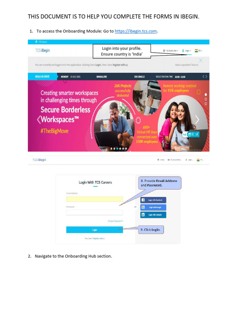 Guideline To Complete Onboarding Forms | PDF