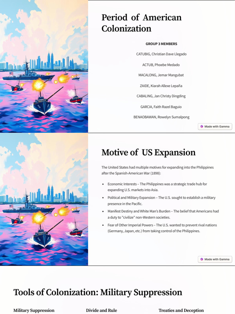 Period of American Colonization | PDF | Philippines | The United States