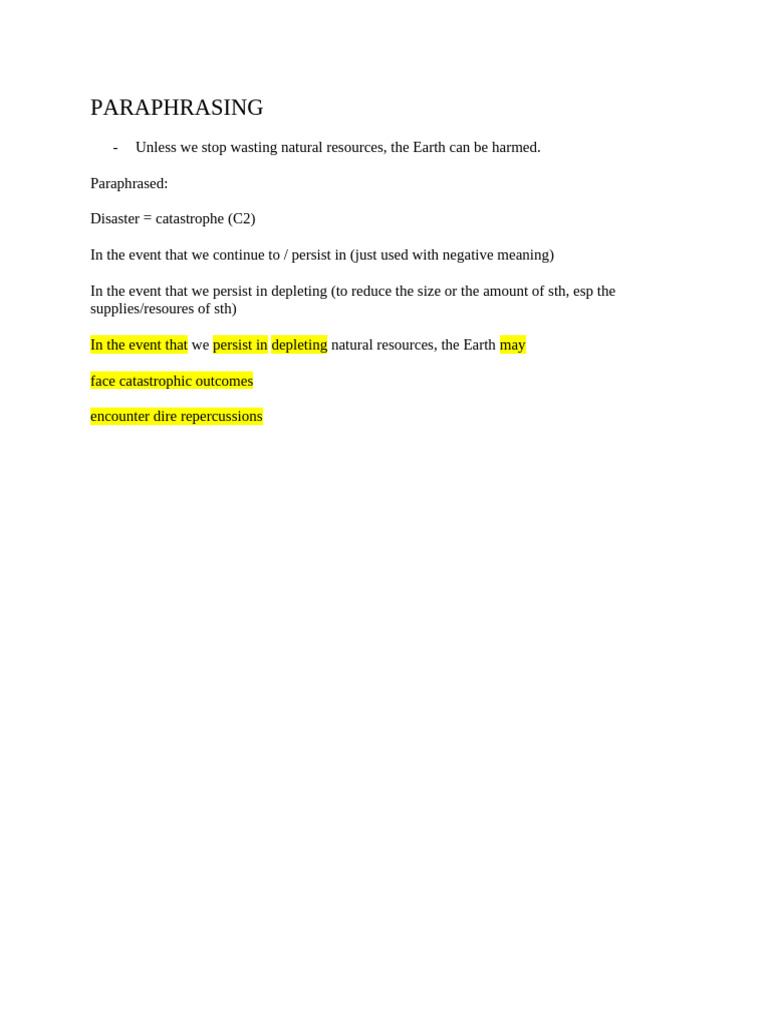 Paraphrasing Pdf