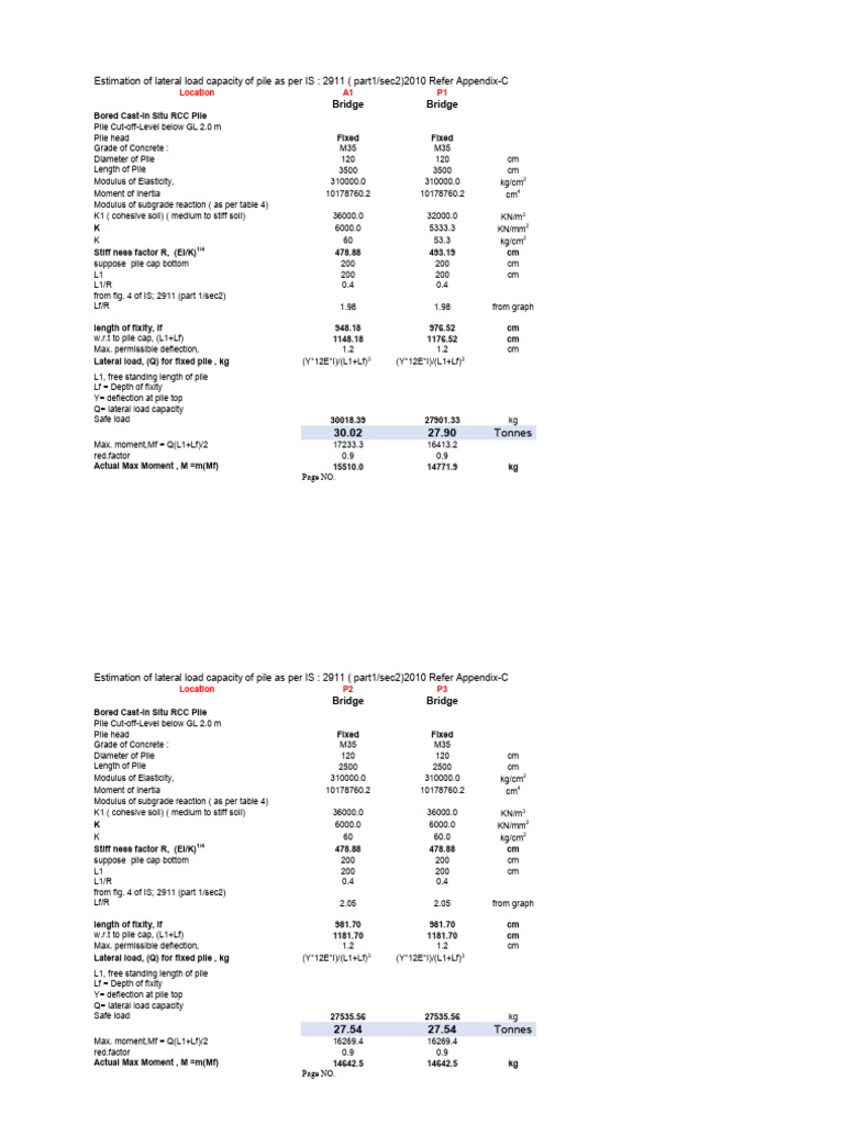 Lateral and Comp Load 498 | PDF | Deep Foundation | Building Engineering
