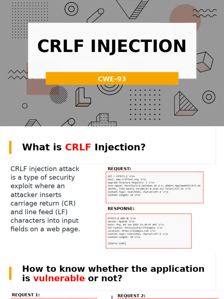 Preventing CRLF Injection Attacks | PDF