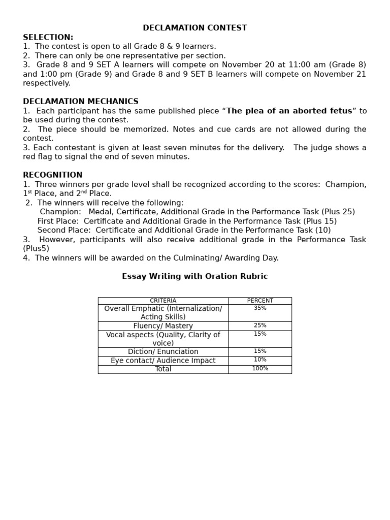 Mechanics For Declamation | PDF