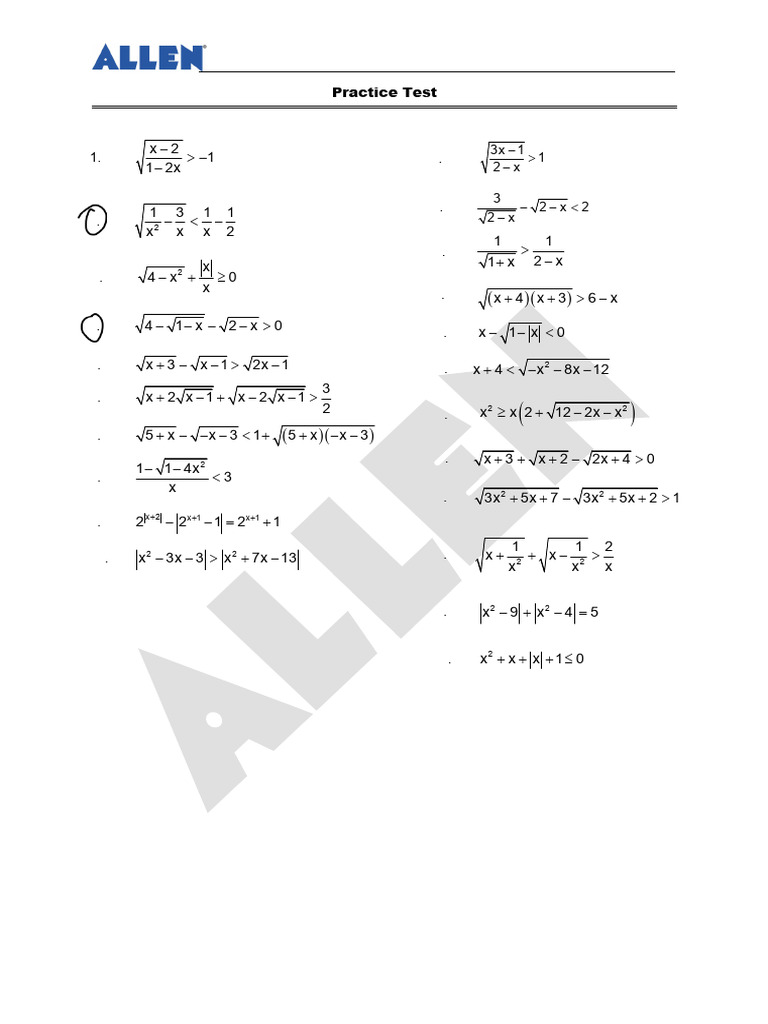 Maths Questions Paper - 2 | PDF