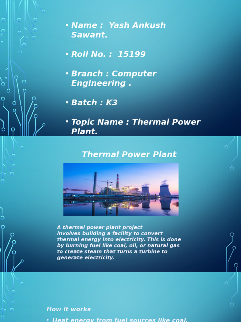 Thermal Power Plant Overview and Types | PDF