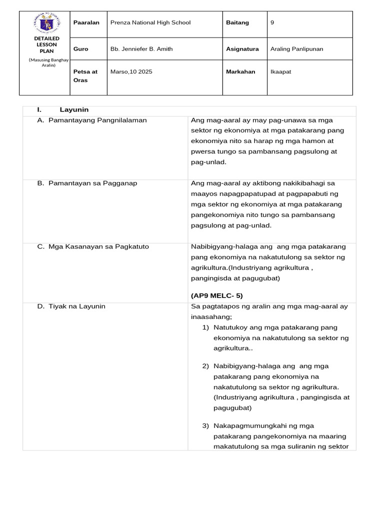 DLP in Demo Teaching | PDF