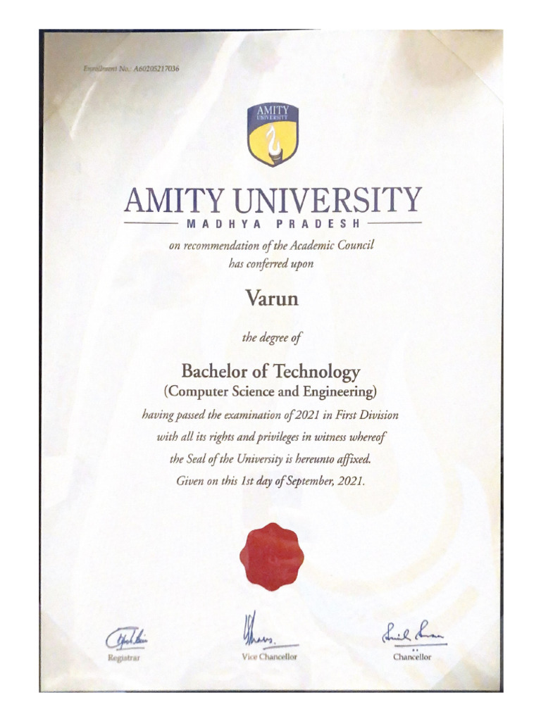 Varun Degree | PDF