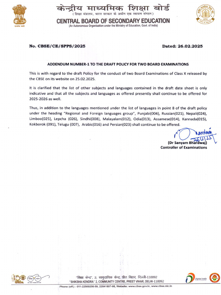 Addendum 1 26022025 | PDF