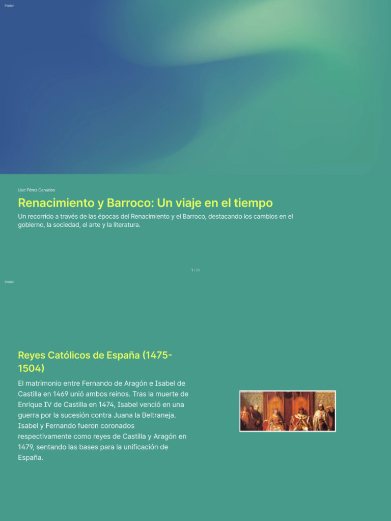 Renacimiento y Barroco | PDF