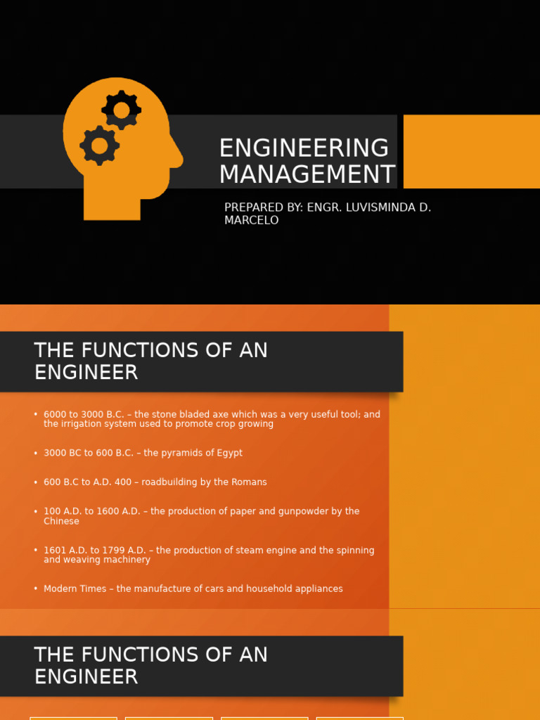 Functions of Engineering Management | PDF | Engineer | Engineering