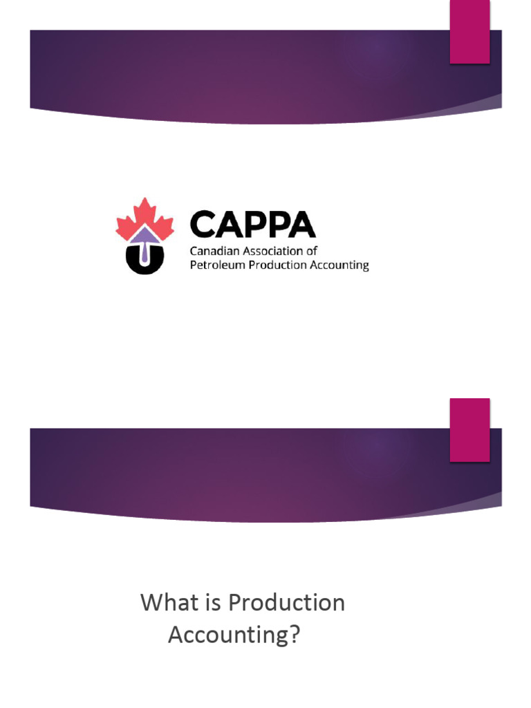 CAPPA What Is Production Accounting | PDF | Accounting | Royalty Payment