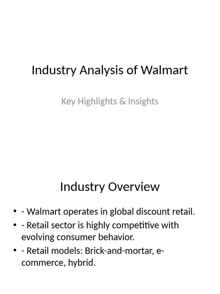 Walmart Industry Analysis Graphics | PDF | Walmart | Retail