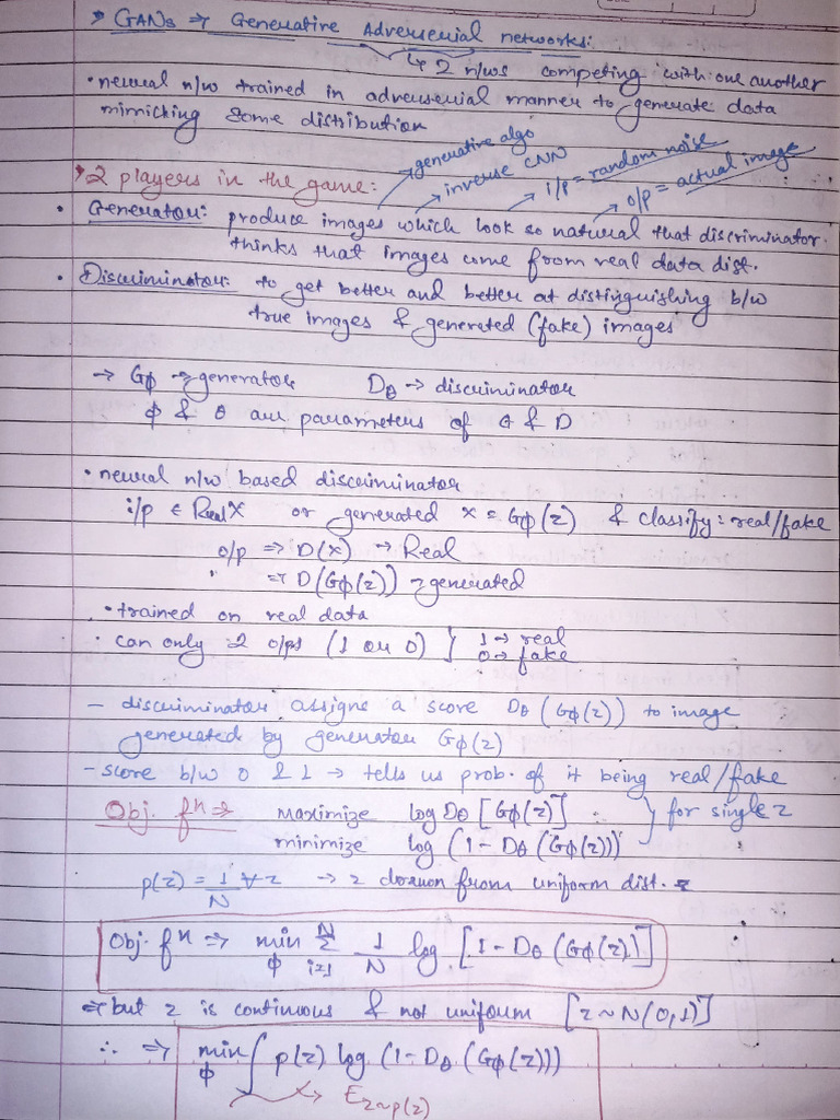 GANs Notes | PDF