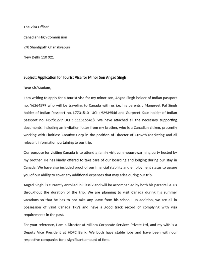 canada cover letter | PDF