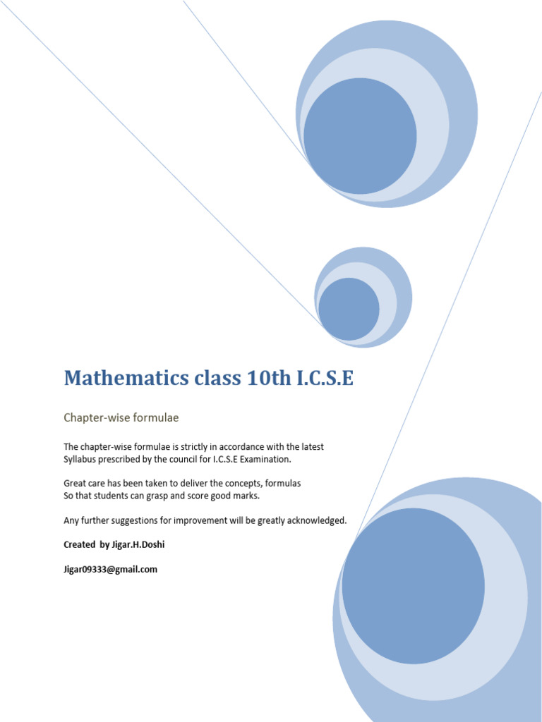 10th Grade Math Formula | PDF | Mathematics | Geometry