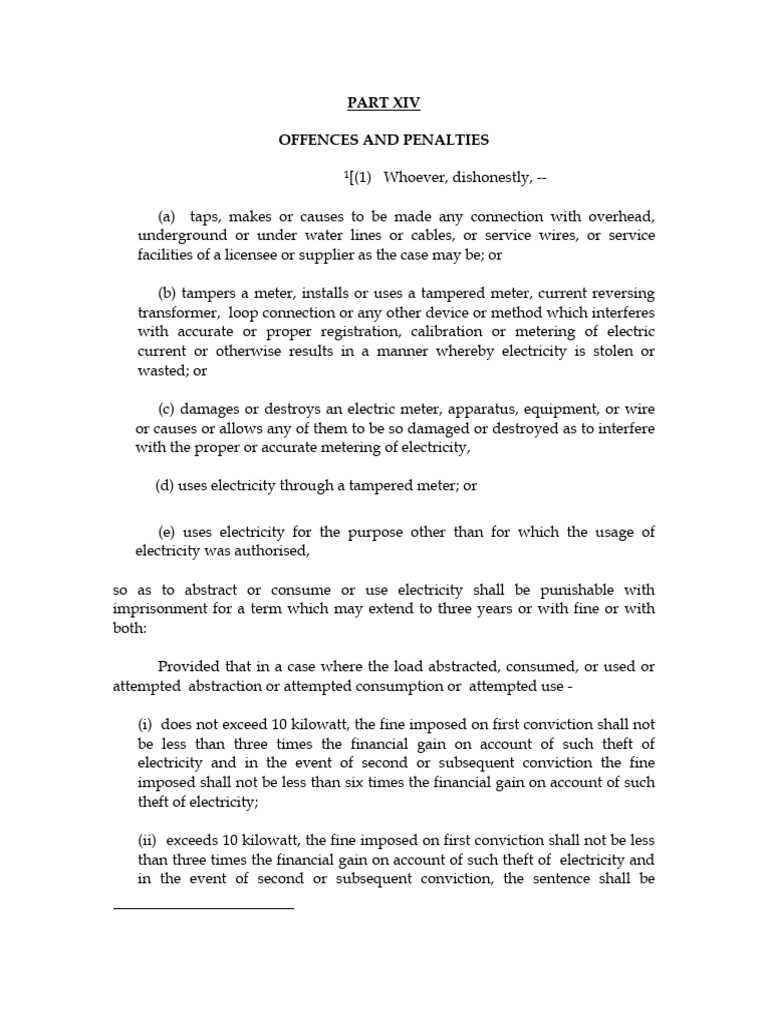 Penalty For Theft Elect Code 2023 | PDF