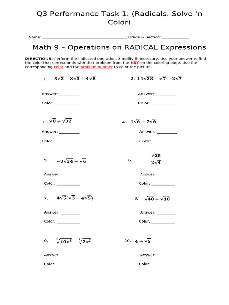 Math9 Q3 PT1-1 | PDF
