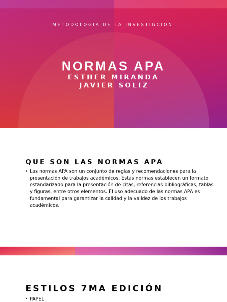 Presentación NORMAS APA | PDF | Citación | Publicación