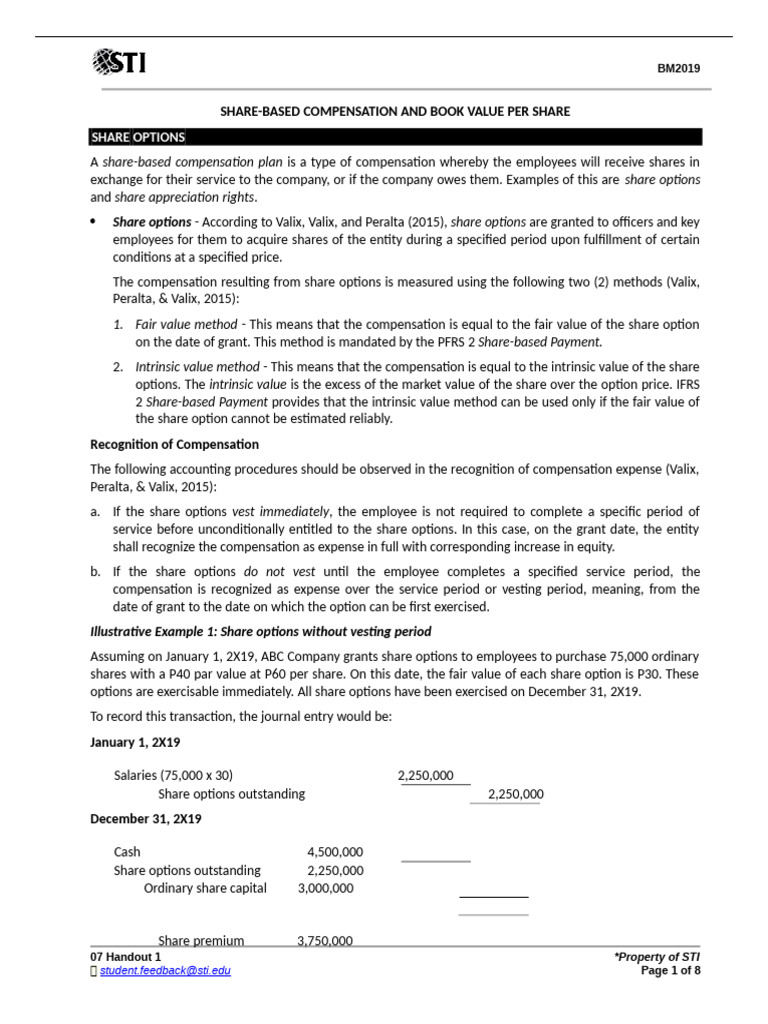 Share-Based Compensation Explained | PDF | Preferred Stock | Dividend