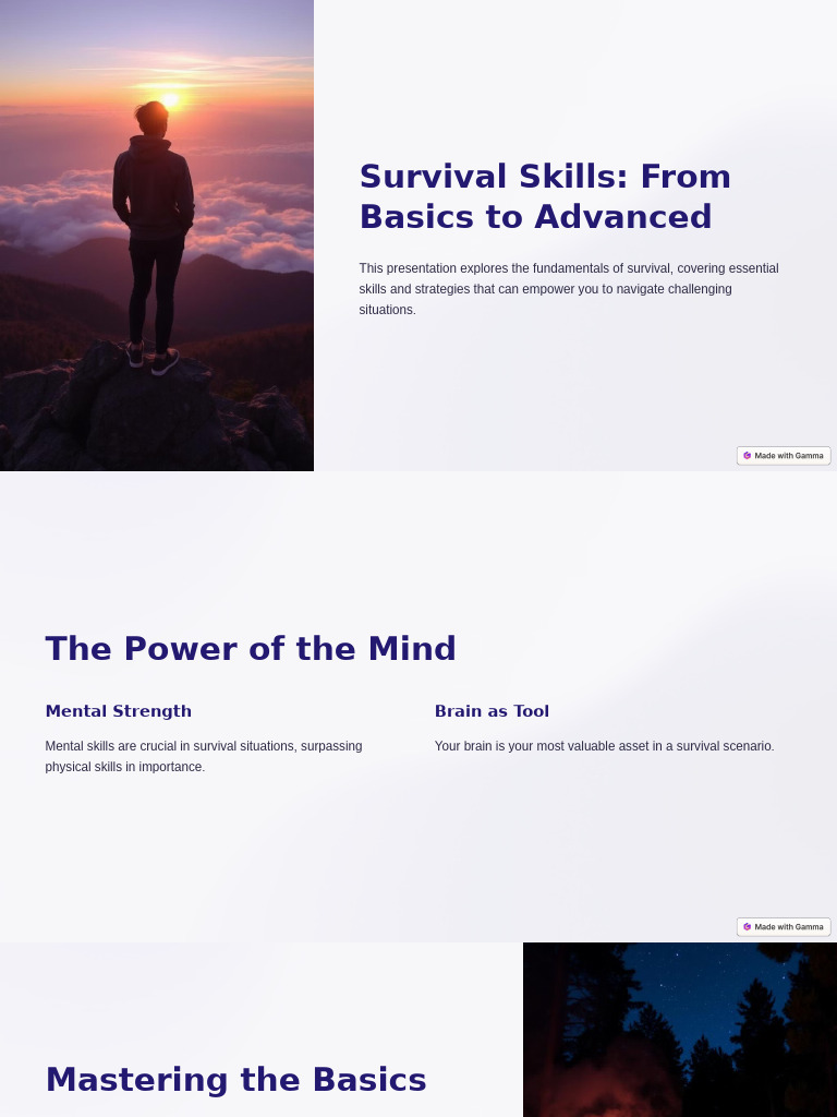 Survival Skills From Basics To Advanced | PDF | Survival Skills