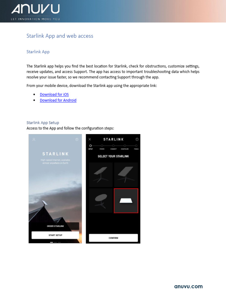 Starlink App: Setup & Web Access Guide | PDF
