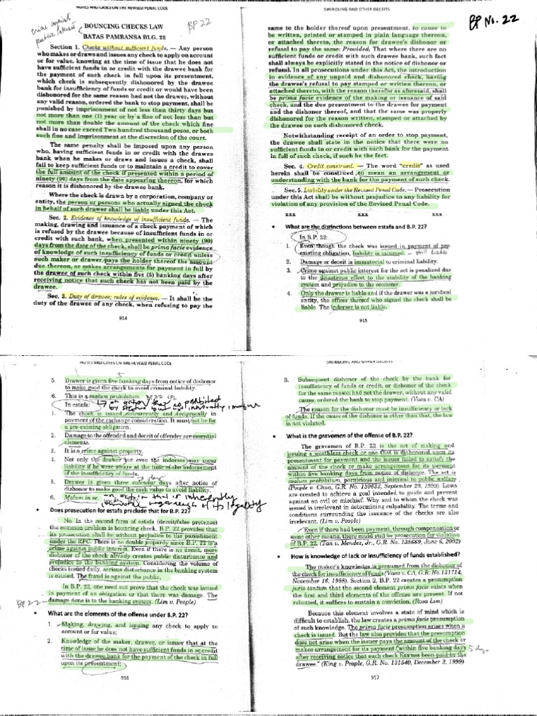 Bouncing Checks Law | PDF