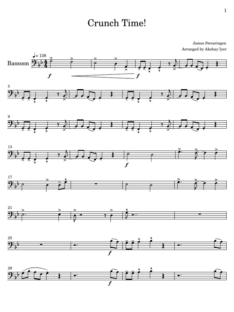 Crunch Time! - Bassoon | PDF