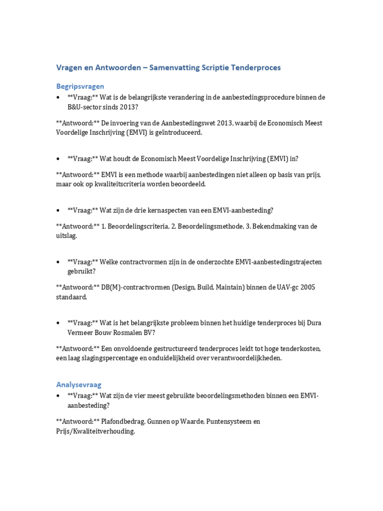Vragen_Antwoorden_Tenderproces | PDF