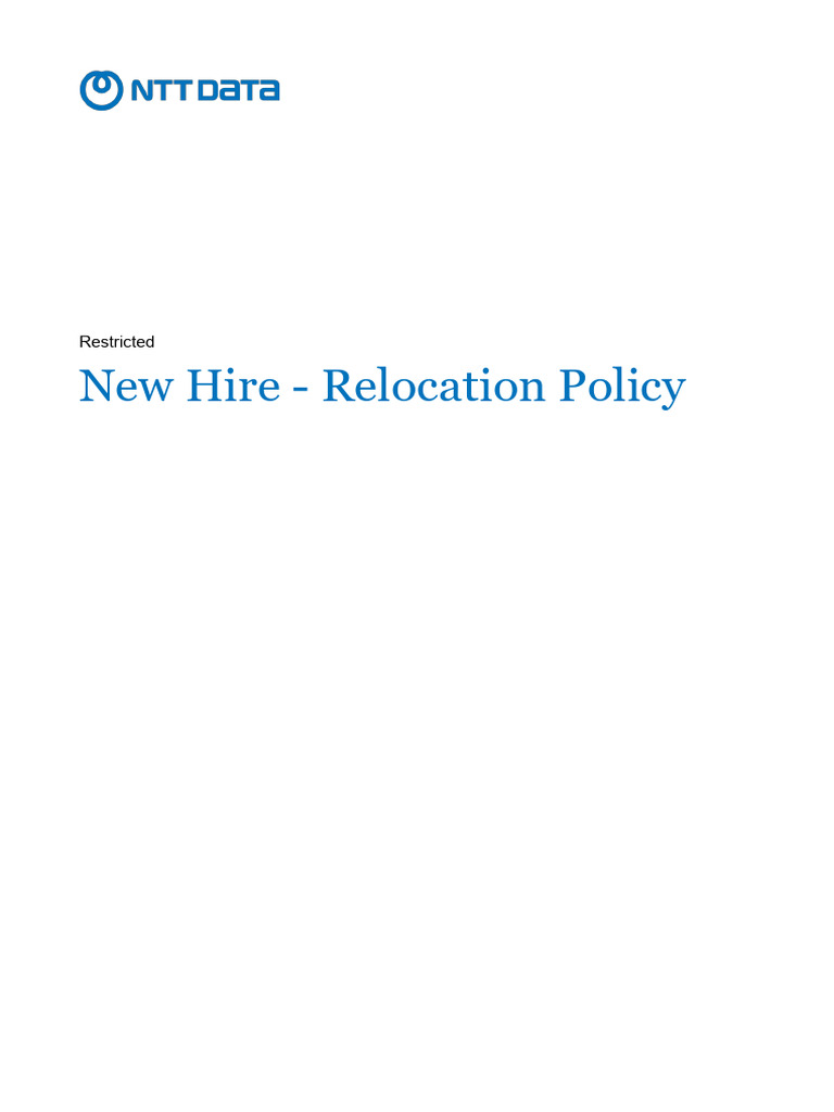 New Hire Relocation Policy - Jan25 | PDF | Reimbursement | Expense