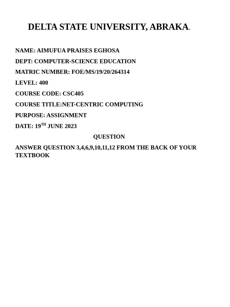 Delta State University11 | PDF | Modulation | Bit Rate