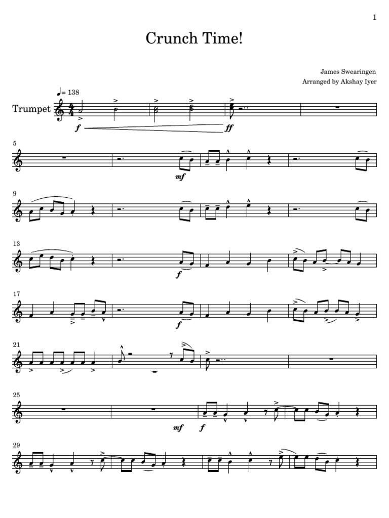 Crunch Time! - Trumpet | PDF