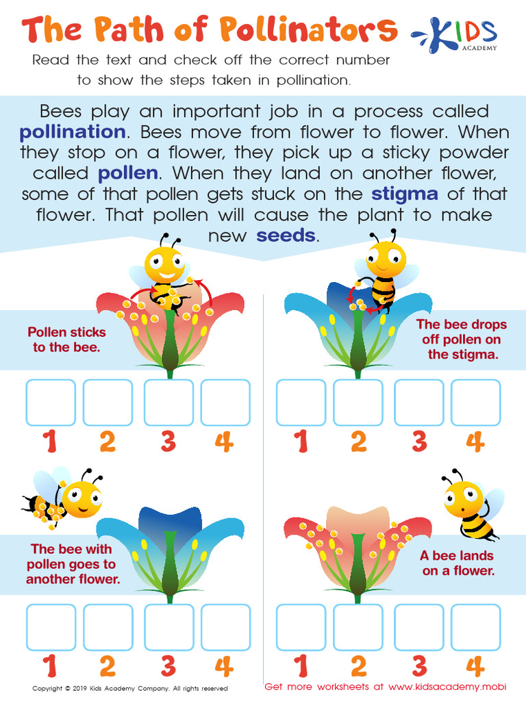 Grade 2 The Path of Pollinators Worksheet | PDF