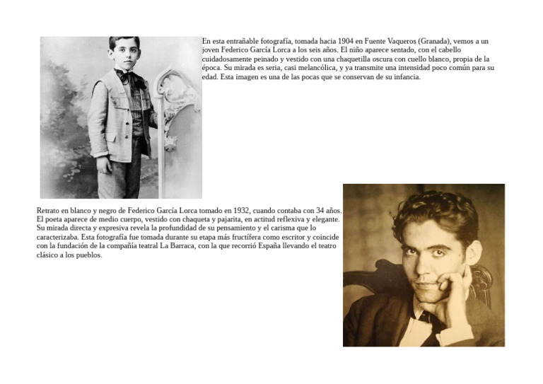 Fotografías de Federico García Lorca | PDF