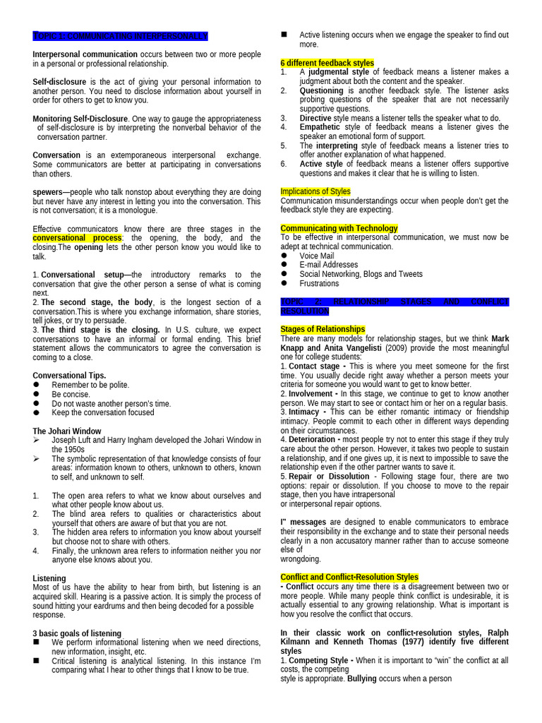 Interpersonal Communication Essentials | PDF | Persuasion | Communication