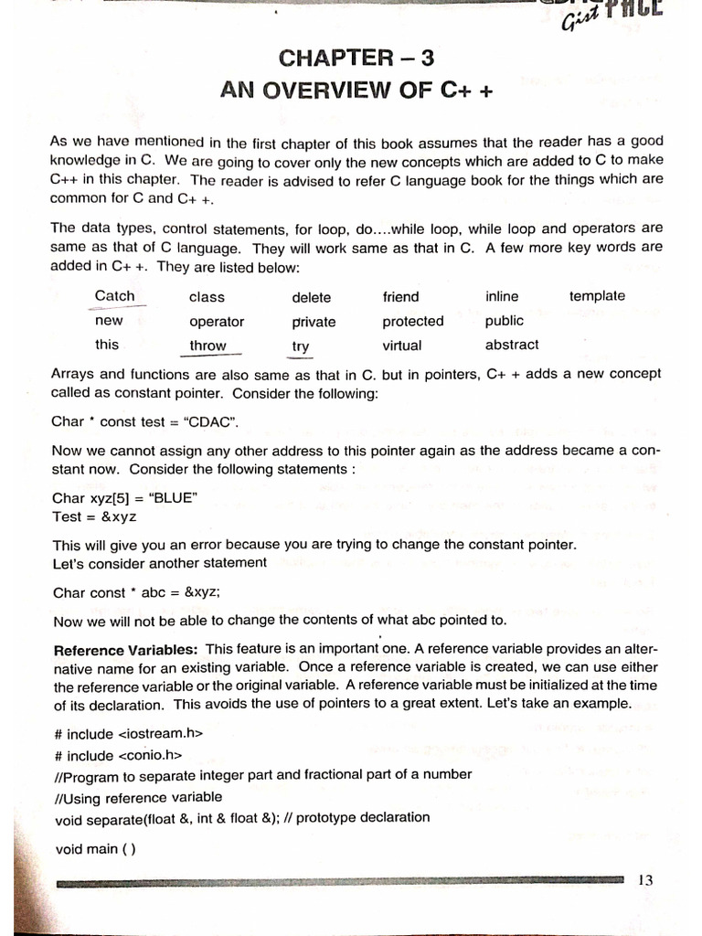 Overview of C++ | PDF